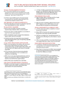 Protect Our Defenders Military Sexual Assault Fact Sheet | Protect Our ...